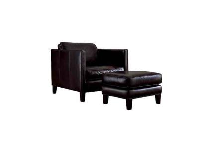 Cina Sedia di chaise longue di cuoio decorativa nera per la mobilia club/dell'ufficio in vendita