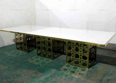 중국 현대 호화스러운 큰 연회 작풍 식탁 MDF OEM 4000X1200X750mm 판매용