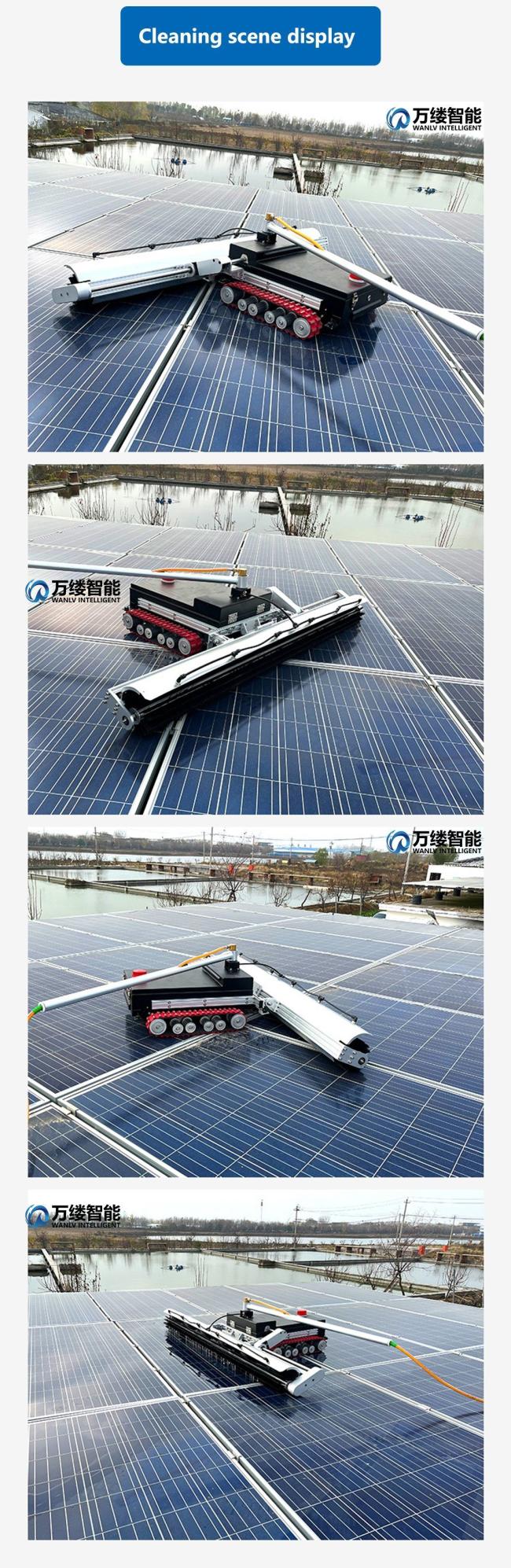 EU Standard Smart Remote Controlled Cleaning Robot for Solar Panel Cleaning Photovoltaic Farms Washing Sunroom Roofs Cleaning