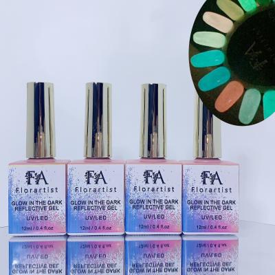 China New Arrival Glow in Dark Super Shiny UV Nail Gel Polish Disco Gel Glitter for Nail Art OEM Flashing Gel Polish for sale