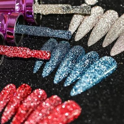 China Wholesale Glitter Nail Polish Mixed Color Reflective Glitter Gel Nail Polish Broken Diamond Gel Nail Polish for sale