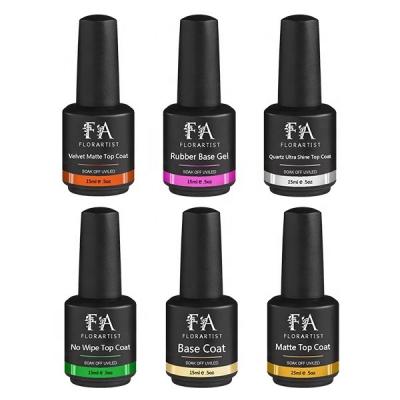 China OEM Customize Private Label Multi Function Nail Gel Top Coat Rubber Base Coat Gel Nail Polish for DIY for sale
