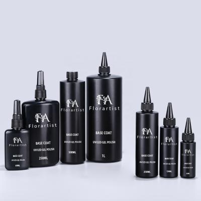 China 8oz 16oz UV Gel Polish Bulk Super Shiny Non Wipe Gel Base and Top Coat UV Gel 1kg 500g 250g for sale