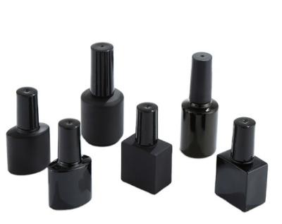 China OEM Custom Square Round Nail Gel Polish Glass Bottle with Brush Rectangular Empty Nail Polish Bottles Packaging Nail Supplier for sale