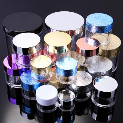 China Acrylic Powder Jars Packaging Wholesale Custom Logo Clear Empty Plastic Cosmetic Container Cosmetic Packaging CN;GUA for sale