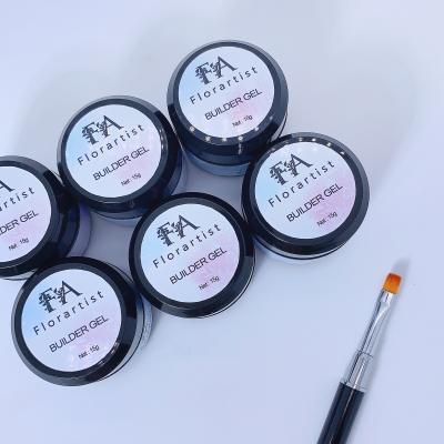 China 15g Hard Gel Polish Custom Logo UV Gel Soak Off Long Lasting Resin Solid Builder Mousse Extension Gel Nail for sale