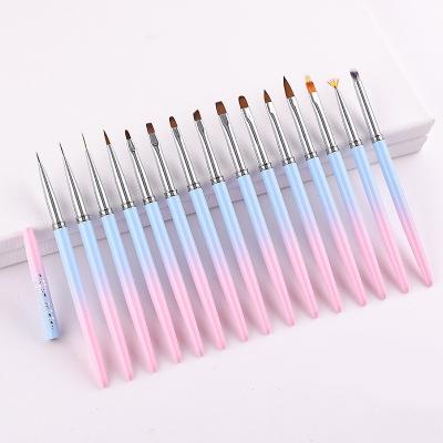 China Nail Art Brushes Gel Polish Painting Drawing Acrylic Brush Eco-friendly Kolinsky Acrylic Nail Brush for sale
