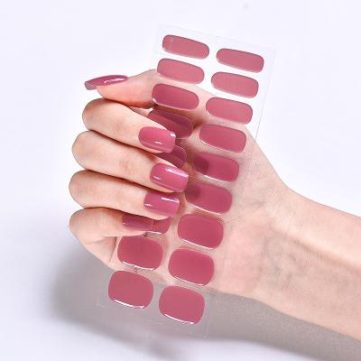 China Wholesale Oem Customize Logo High Quality Full Wraps Strips Easy to Apply Semi Cured Nail Wraps Sticker for sale