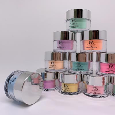 China Soft white pink best quality supply acrylic powder wholesale fall color 2 in 1 cover pink nude core Acrylic powder for sale