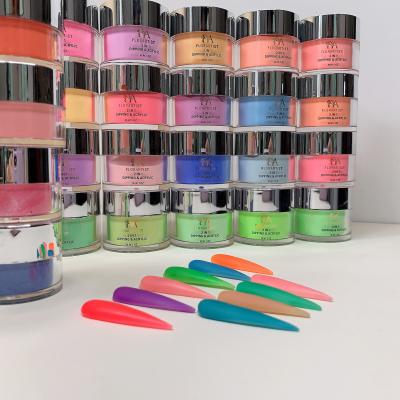 China Professional Nail Art Dip Acrylic Powder Neon Colorful Clear Glitter Best Quality 1oz Wholesale Long-lasting EMA Cover Pink for sale