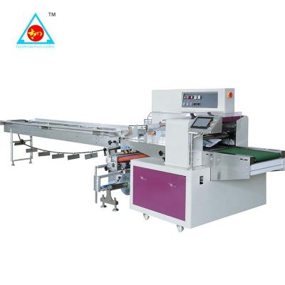 China Pillow type full automatic horizontal fresh vegetable flow pack packaging machine TCZB-600X for sale