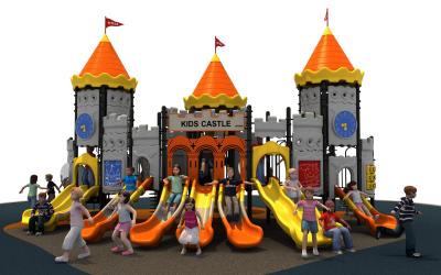 Cina scorrevole variopinto del castello del nuovo designe ed attrezzatura del campo da giuoco di outddoor per i bambini in vendita