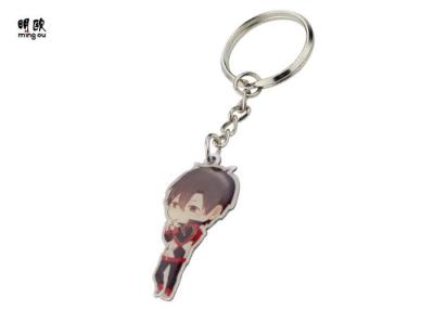 China Porta-chaves do metal do projeto dos desenhos animados, Keyring humano com níquel da escova/verso da placa à venda