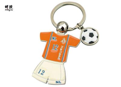 China Ostente a porta-chaves do futebol do projeto que anuncia o níquel/prata brilhantes do estilo do PVC chapeados à venda