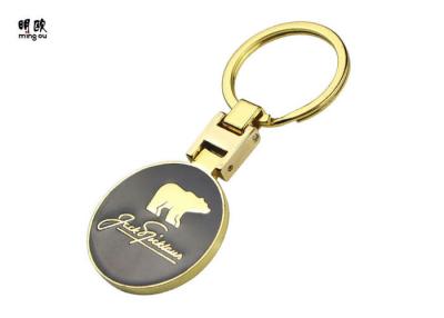 China Do suporte liga de zinco feito sob encomenda dos Keyrings do metal do chapeamento de ouro urso esmalte/3D macio à venda