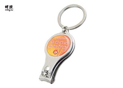 China Abridor feito sob encomenda Chrome brilhante de Keychain da tosquiadeira de prego dos Keyrings do metal da cor de prata à venda