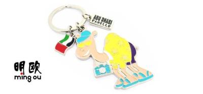 China Porta-chaves do metal do esmalte do estilo do mercado do curso de Dubai, suporte material liga de zinco do anel de Keychain à venda