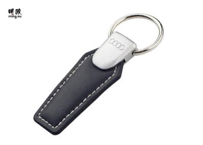 Cina Portiere fresco Keychain dell'automobile con cuoio reale, anello portachiavi di cuoio a incisione laser in vendita