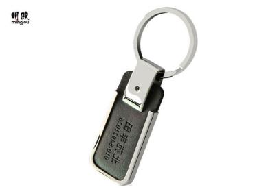 Cina Portachiavi a anello quadrato nero/bianco, cinghia di Keychain del cuoio dell'unità di elaborazione della pressa a caldo in vendita