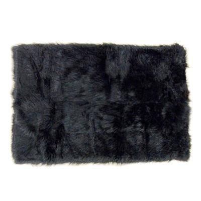 중국 Black Polyester Area Rugs / Faux Sheepskin Area Rug 판매용