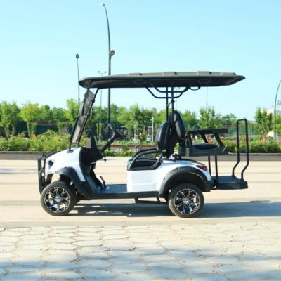 Κίνα 4 θέσεις εκτός δρόμου Ηλεκτρικό καρότσι γκολφ μπαταρία λιθίου Νέο σχεδιασμό Pu καθίσματα Χρώμα προσαρμοσμένο προς πώληση