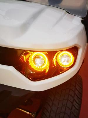 Κίνα Black Six-Seater Customizable Electric Golf Cart With MacPherson Independent Suspension 4kw Lithium Battery 72v προς πώληση