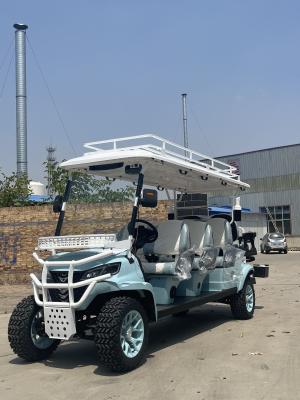 Κίνα 5KW AC κινητήρας 14 ίντσες εκτός δρόμου ελαστικά 8 θέσεων καρότσι γκολφ πολυτελή καθίσματα με μπροστινό προφυλακτήρα και μπαταρία λιθίου προς πώληση