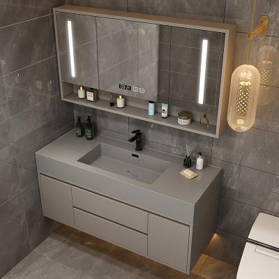 Cina Wall Hung Waterproof Bathroom Wash Basin Cabinet With Sink And Side in vendita
