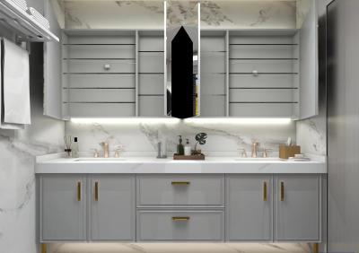 Cina 1200mm Bathroom Wash Basin Cabinet Wall Mounted With Ceramic Basin in vendita