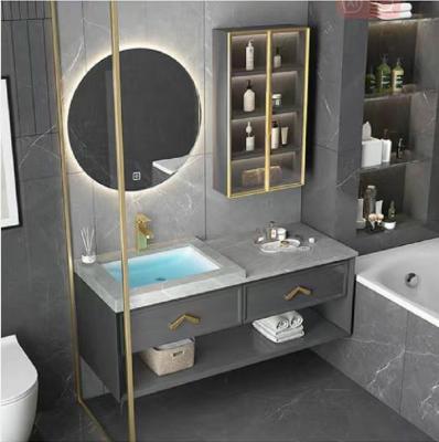 Cina Faucet Included Wash Basin Vanity Cabinet With Mirror And Pop Up Waste in vendita