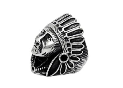 Cina Non sbiadisca mai l'anello del capo indiano degli ss, anelli di punk rock di Jostens per unisex in vendita