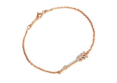 Cina Doratura fortunata di Rosa del braccialetto della freccia dell'argento sterlina per il regalo di anniversario in vendita