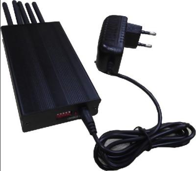 중국 학교, 5 W CDMA / GSM 블로커를 위한 검은 GPS 휴대폰 신호 전파 교란기 판매용