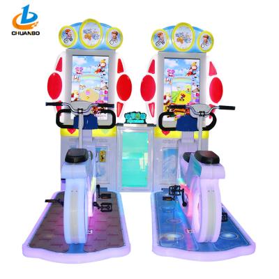 Cina Bici luminosa di colore che corre il materiale a macchina dell'hardware della galleria per due giocatori in vendita