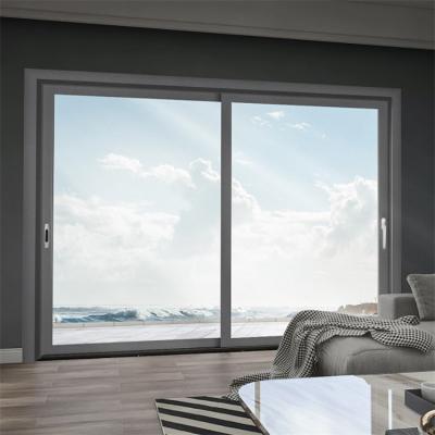 China Abrir horizontal de diseño moderno Aluminio ventana corredera con vidrio doble de ahorro de energía en venta