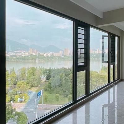 중국 1.8mm 벽 두께 알루미늄 캐세먼트 유리 창문 우수한 및 사용자 정의 크기 판매용