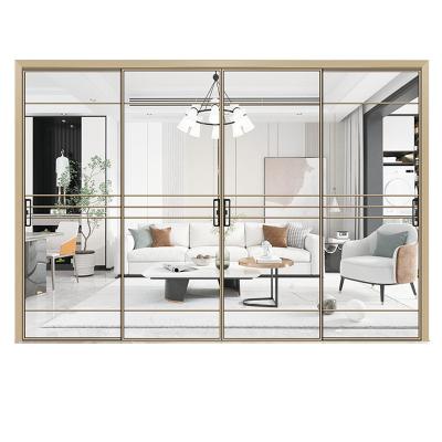 China Ventanas correderas de aluminio con monturas y malla de pantalla de acero inoxidable de sellado de 8 vías en venta