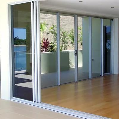 중국 첨단 파노라마 듀플 글래스 및 숨겨진 셰이 디자인으로 알루미늄 슬라이딩 도어 판매용