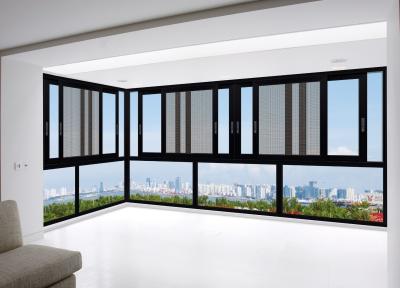 China Billiges Design Schalldichtes Aluminium Schiebefenster mit horizontaler Öffnungsmuster zu verkaufen