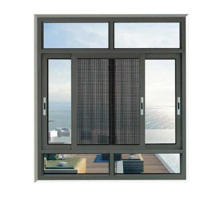 China Ventana corredera de aluminio estándar australiano con mosquitera de diseño moderno en venta