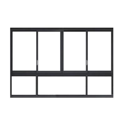 중국 6mm 중복 길이 알루미늄 3 트랙 슬라이딩 창문 고급 디자인 판매용