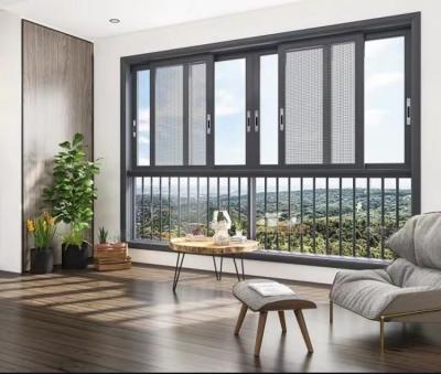 중국 6mm 중복 길이 알루미늄 3 트랙 슬라이딩 창문 고급 디자인 판매용