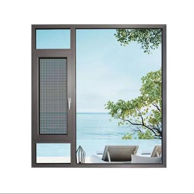 중국 Australian Standard Aluminum Residential Casement Windows with Folding Screen Feature 오스트레일리아 표준 알루미늄 주거용 캐시먼트 창문 판매용