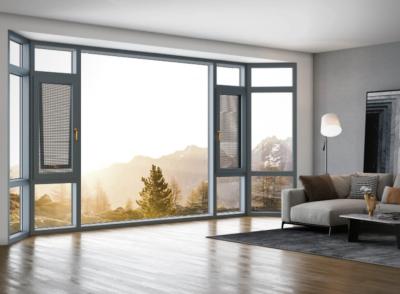 중국 Australian Standard Aluminum Residential Casement Windows with Folding Screen Feature 오스트레일리아 표준 알루미늄 주거용 캐시먼트 창문 판매용