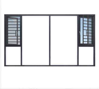 중국 알루미늄 열 분쇄 캐시먼트 창문 전통 디자인과 스윙 오픈 스타일 판매용