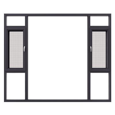 중국 알루미늄 열 분쇄 캐시먼트 창문 전통 디자인과 스윙 오픈 스타일 판매용