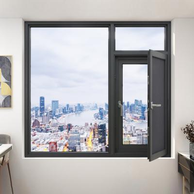 中国 アルミヴィラハウス 水平開口とカスタマイズ付きのガラスカーセメントの窓 販売のため