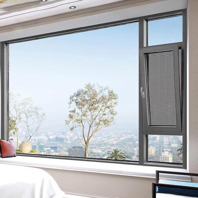 中国 アルミヴィラハウス 水平開口とカスタマイズ付きのガラスカーセメントの窓 販売のため