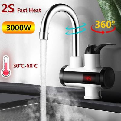 China 360 Degree Rotating Deck Mounted Heater Faucet Fast Heat Multifunction LVD for sale