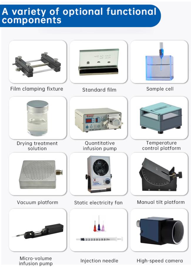 Portable contact angle measuring instrument